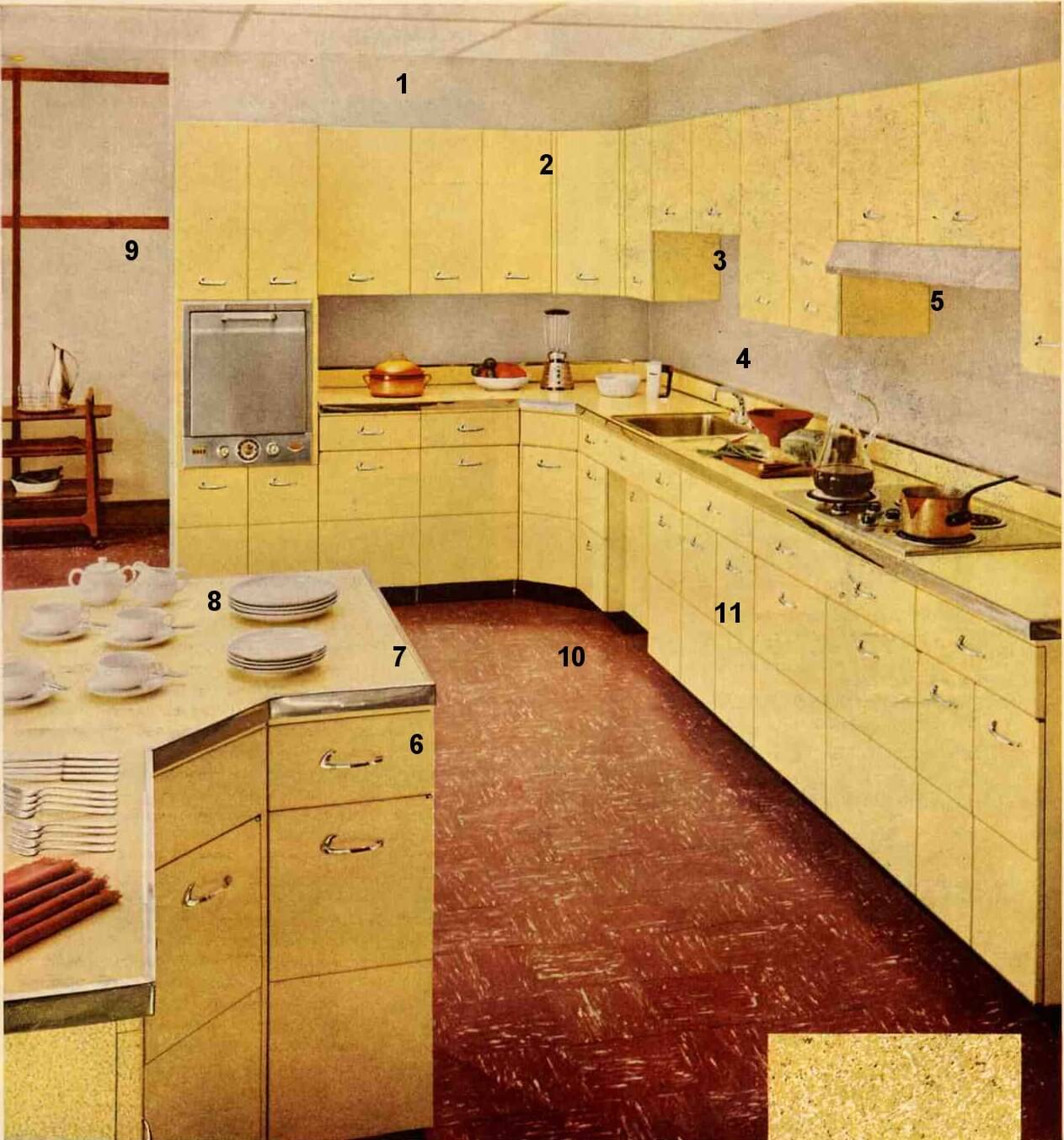 A 1955 Capitol Kitchen With Asian Flair Today s Flashback Design