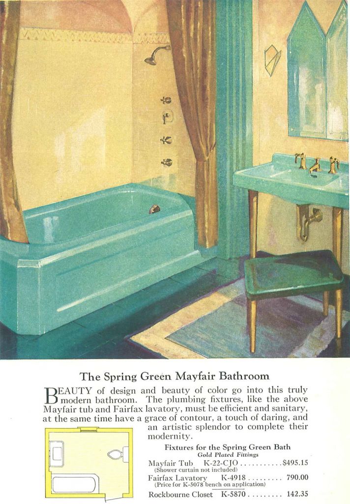 The color green in kitchen and bathroom sinks, tubs and toilets - from ...