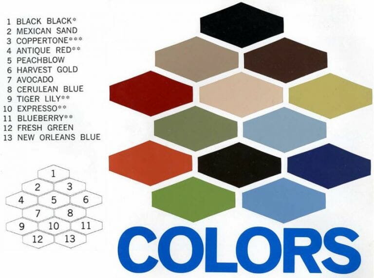 13 colors from Kohler in 1972 - gimme Tiger Lily, Antique Red, and ...