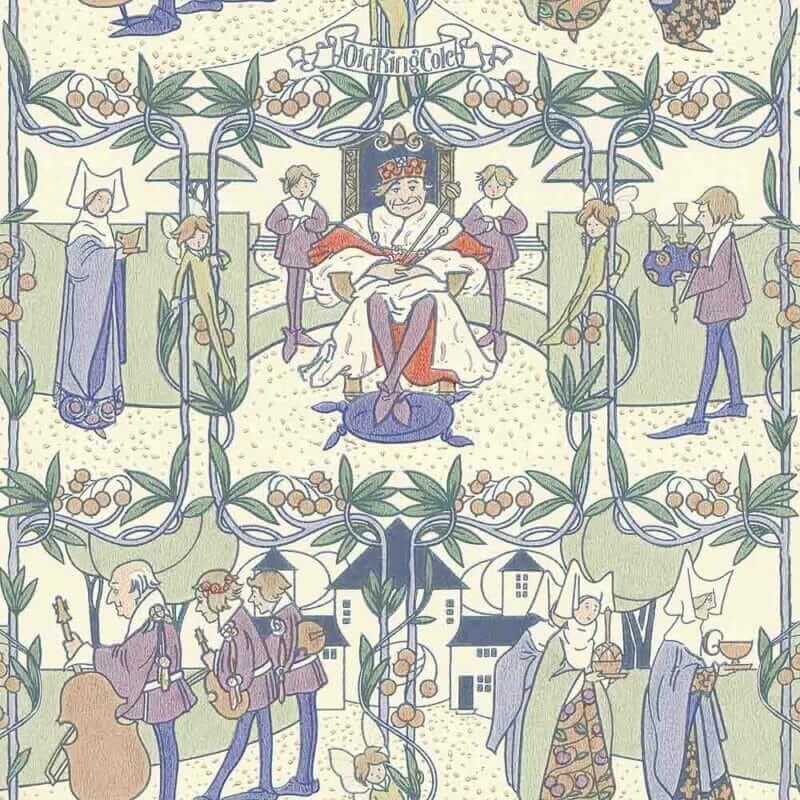 Vintage nursery rhyme wallpaper - now reproduced by Bradbury & Bradbury ...